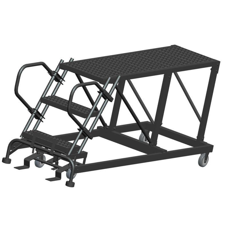 Ballymore SNR3-2460 3-Step Heavy-Duty Steel Mobile Work Platform ...