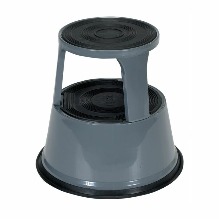 Vestil STEP-17-GY Steel Rolling Step Stool - Material Handling