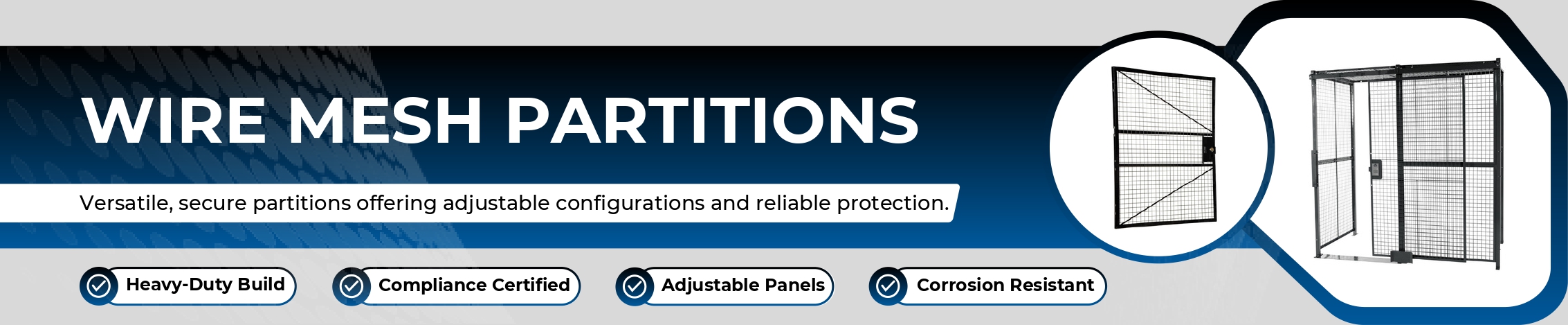 Wire Mesh Partitions - Material Handling